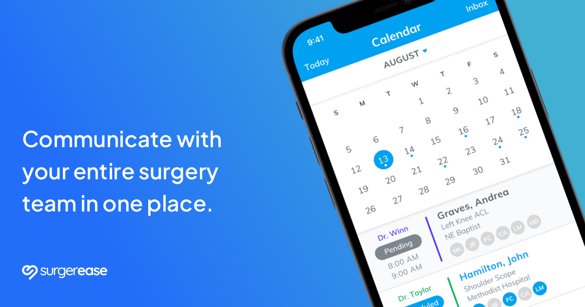 SurgerEase | Surgery Scheduling and Case Coordination made Easy.