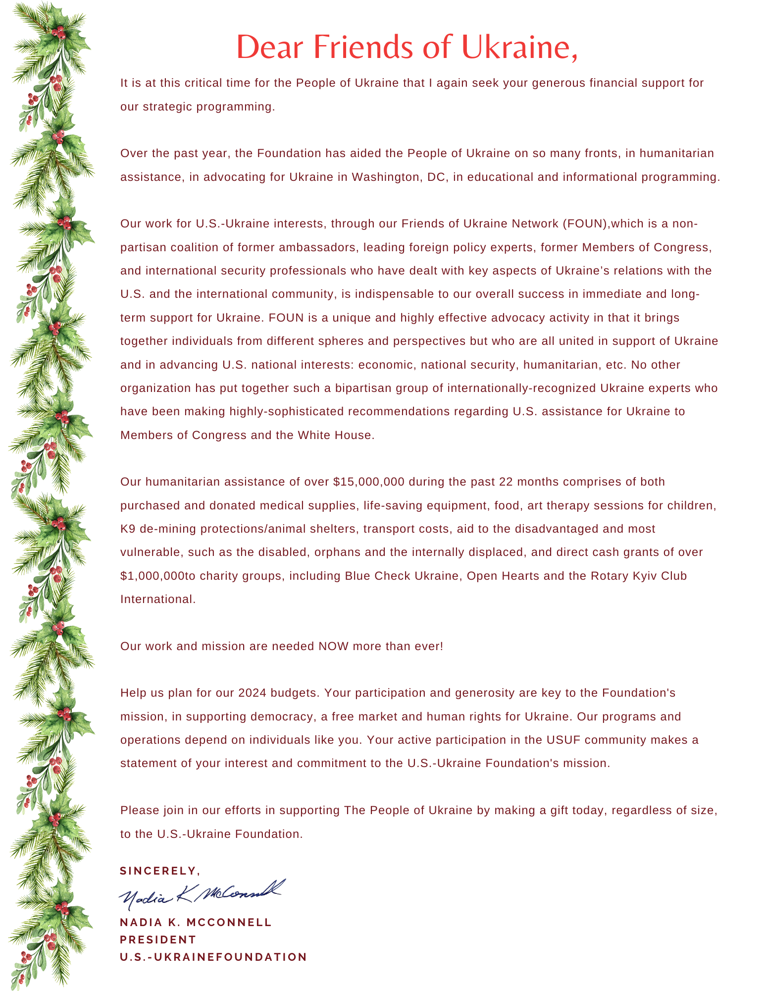 SUPPORT THE U.S.-UKRAINE FOUNDATION'S 2023 ANNUAL GIVING CAMPAIGN – U.S ...