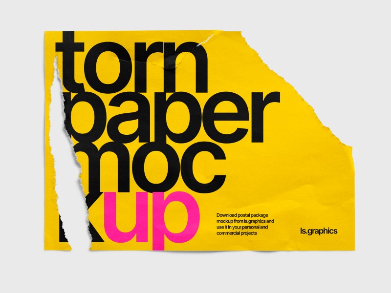 Download Torn Paper Mockups | Premium Mockups Collection | ls.graphics