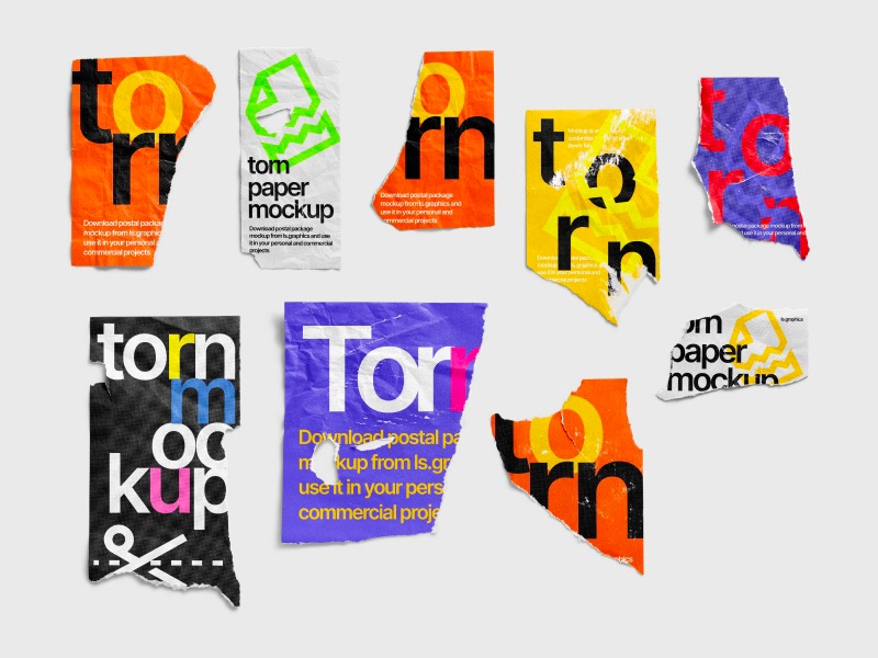 Download Torn Paper Mockups | Premium Mockups Collection | ls.graphics