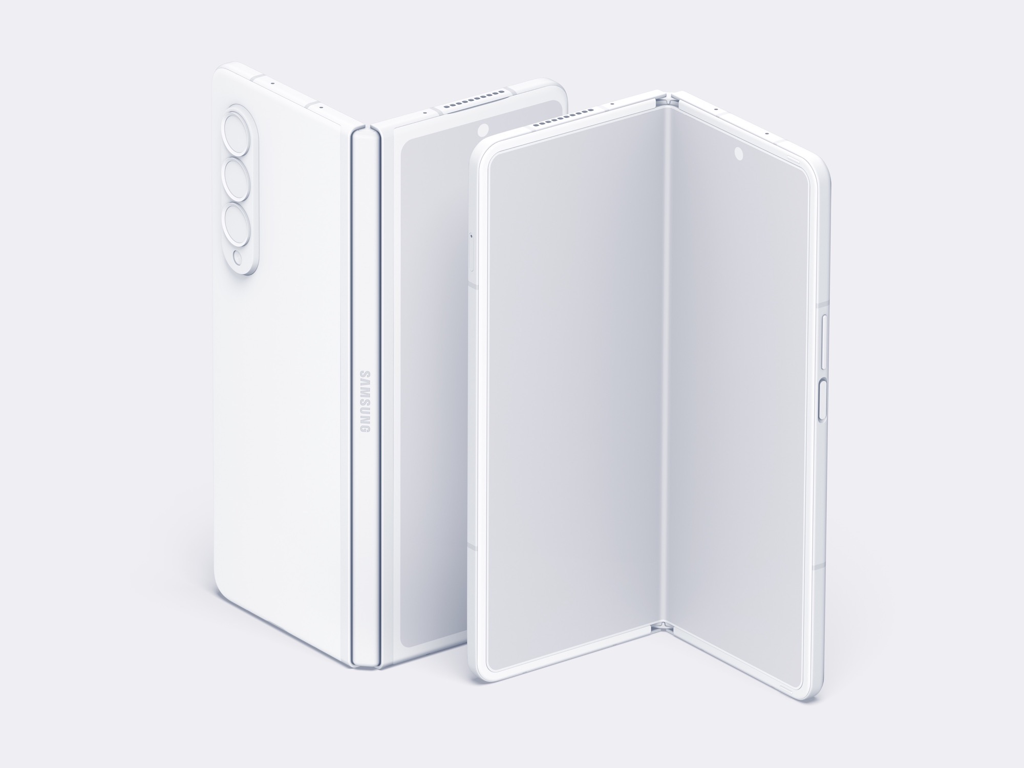 Samsung Galaxy Z Fold3, Clay Scene 06 | for Photoshop