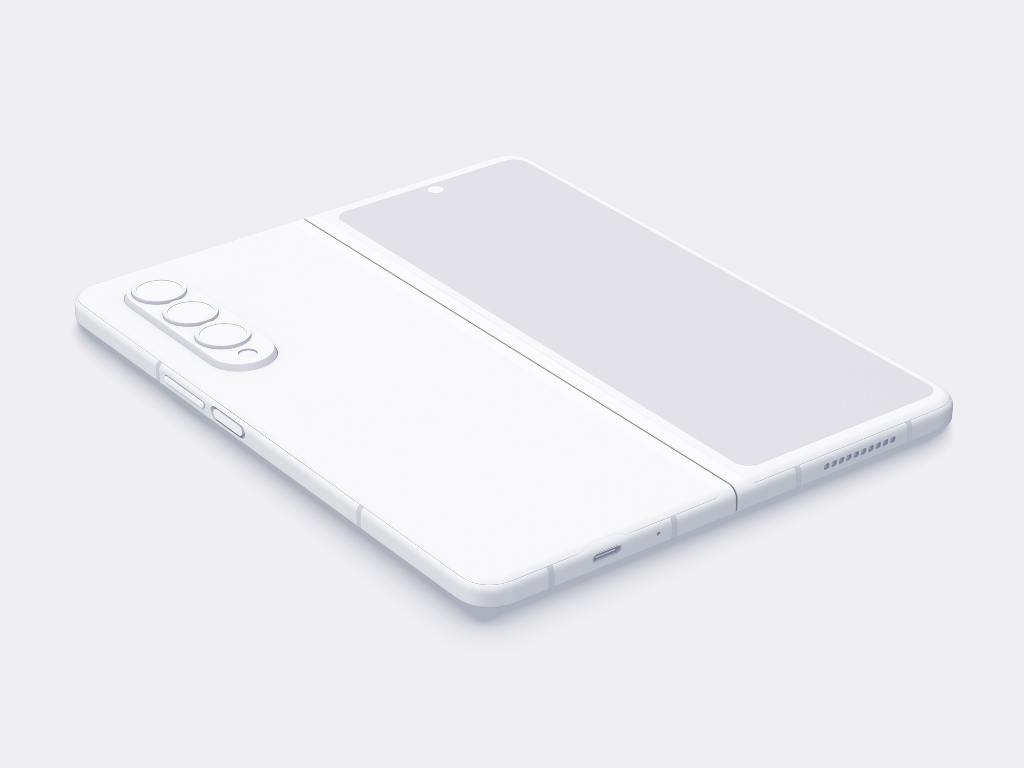 Samsung Galaxy Z Fold3, Clay Scene 19 | for Photoshop