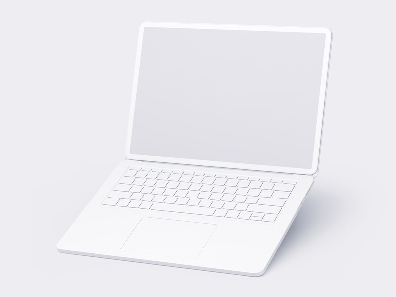 Surface Laptop Studio Clay Mockups: Scene 09 | For Photoshop, Sketch, Figma