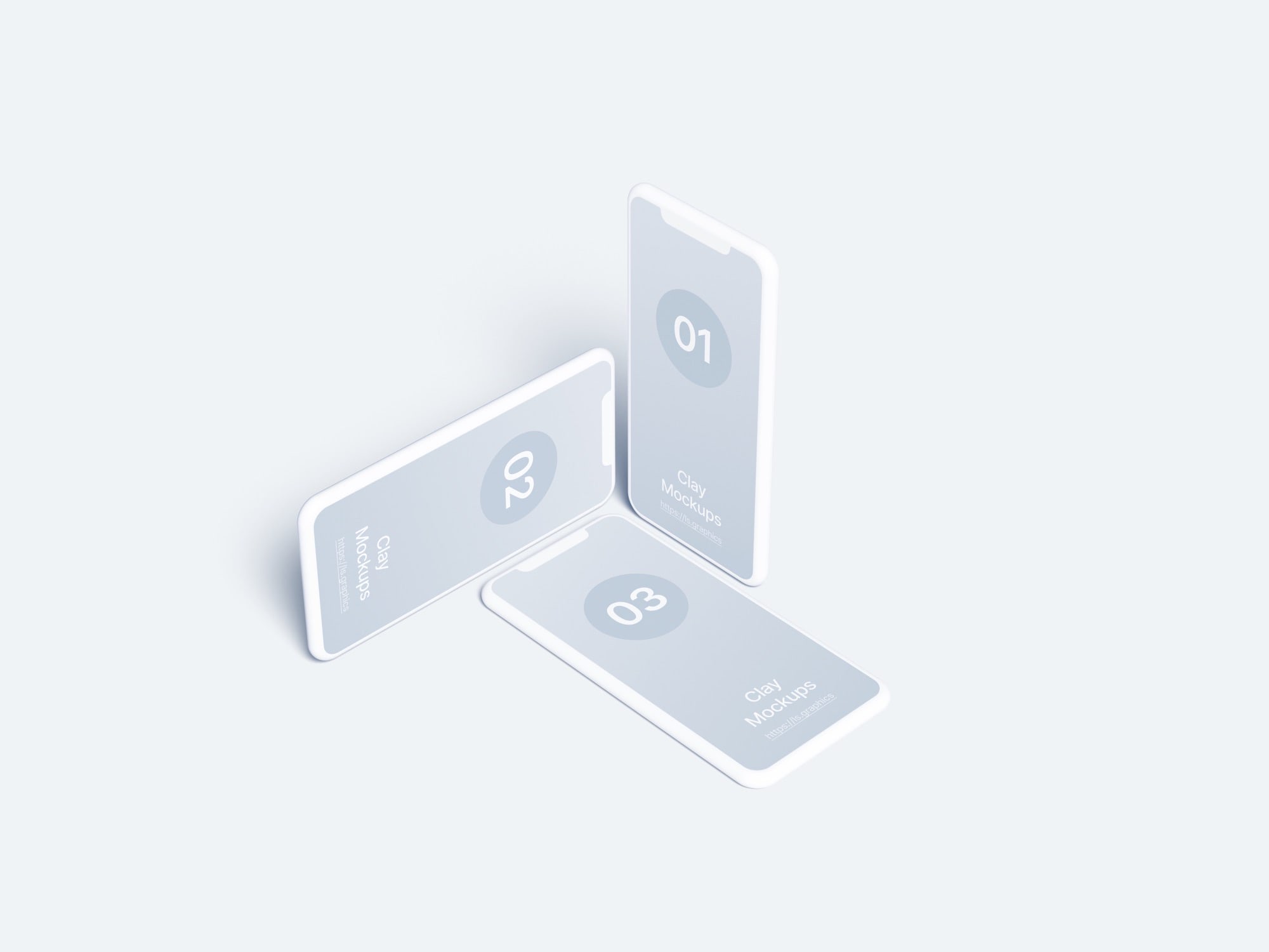 iPhone Clay Mockups, Scene 09