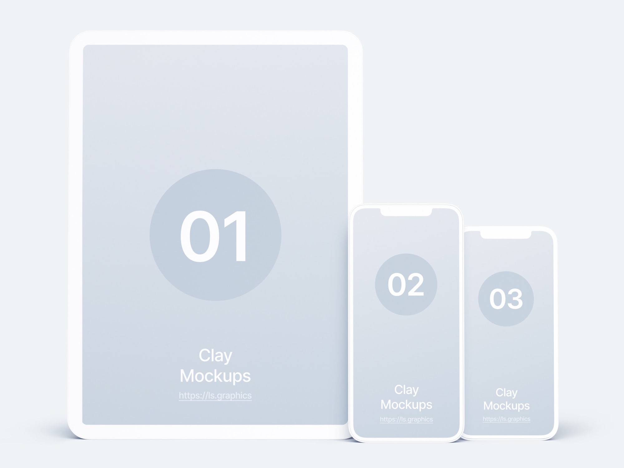 iPhone Clay Mockups, Scene 10 | Figma, Sketch, Photoshop