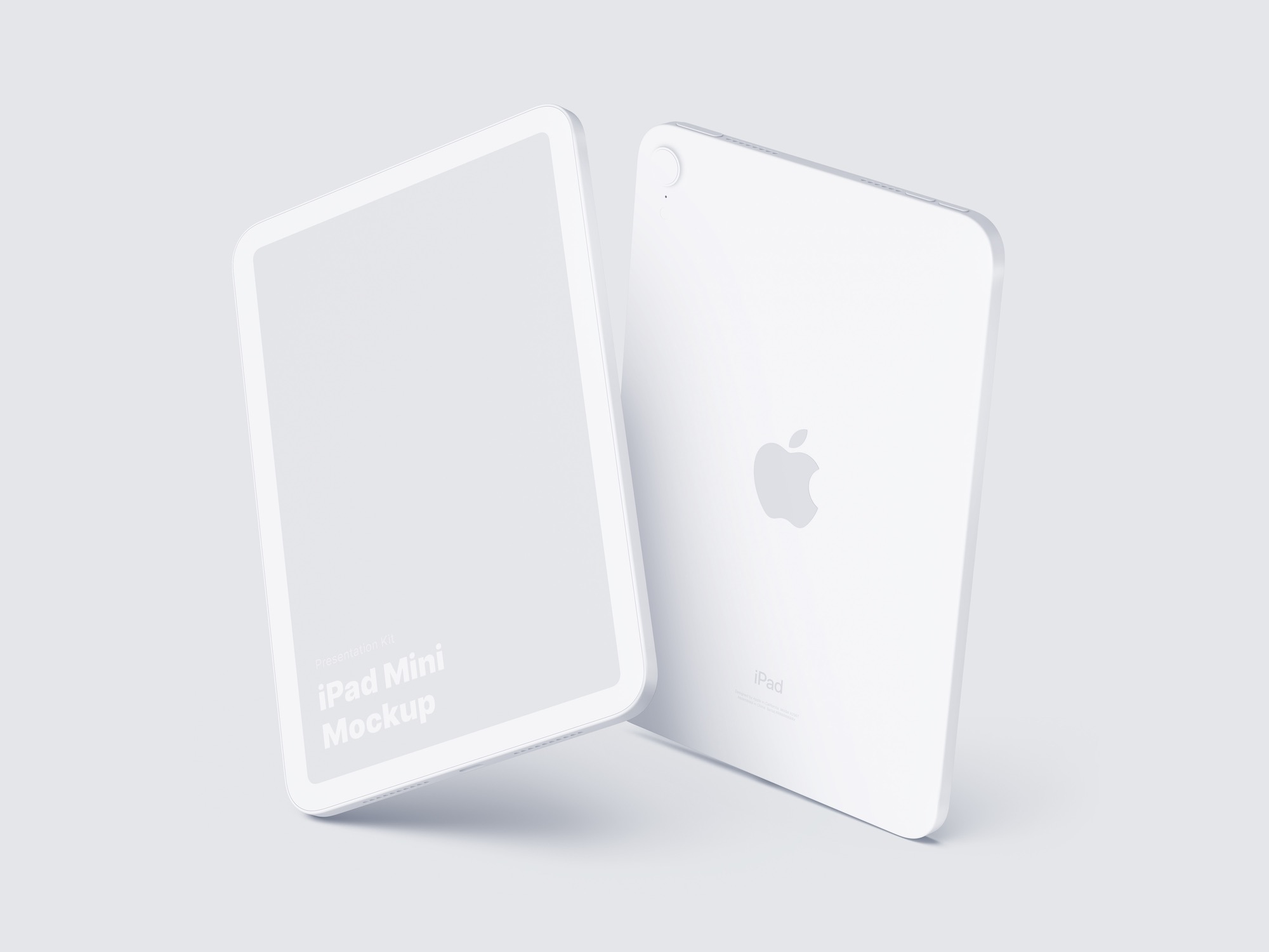 iPad Mini Clay Mockups, Scene 05 | Photoshop, Sketch, Figma