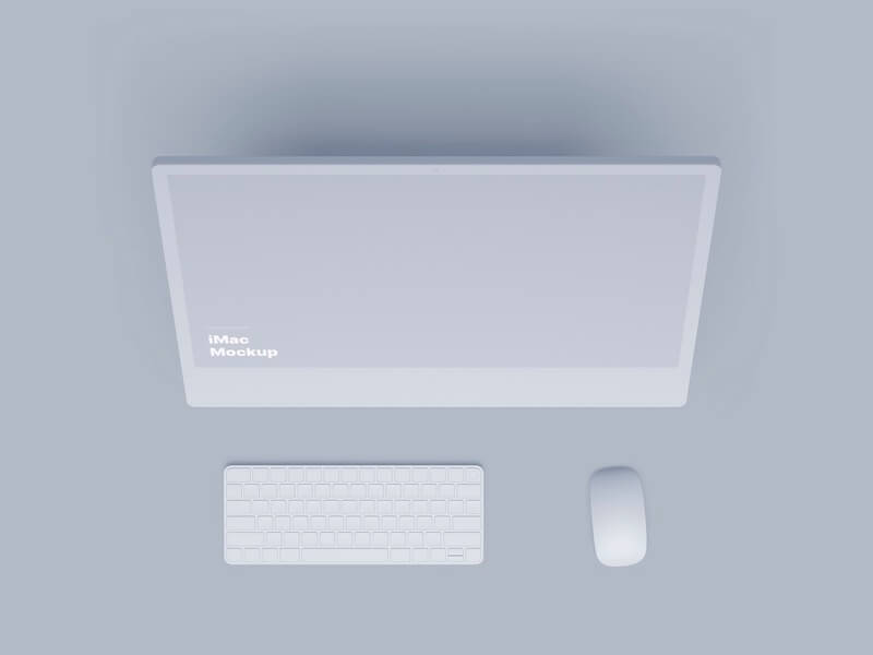 iMac 24-inch Clay Mockups, Scene 13