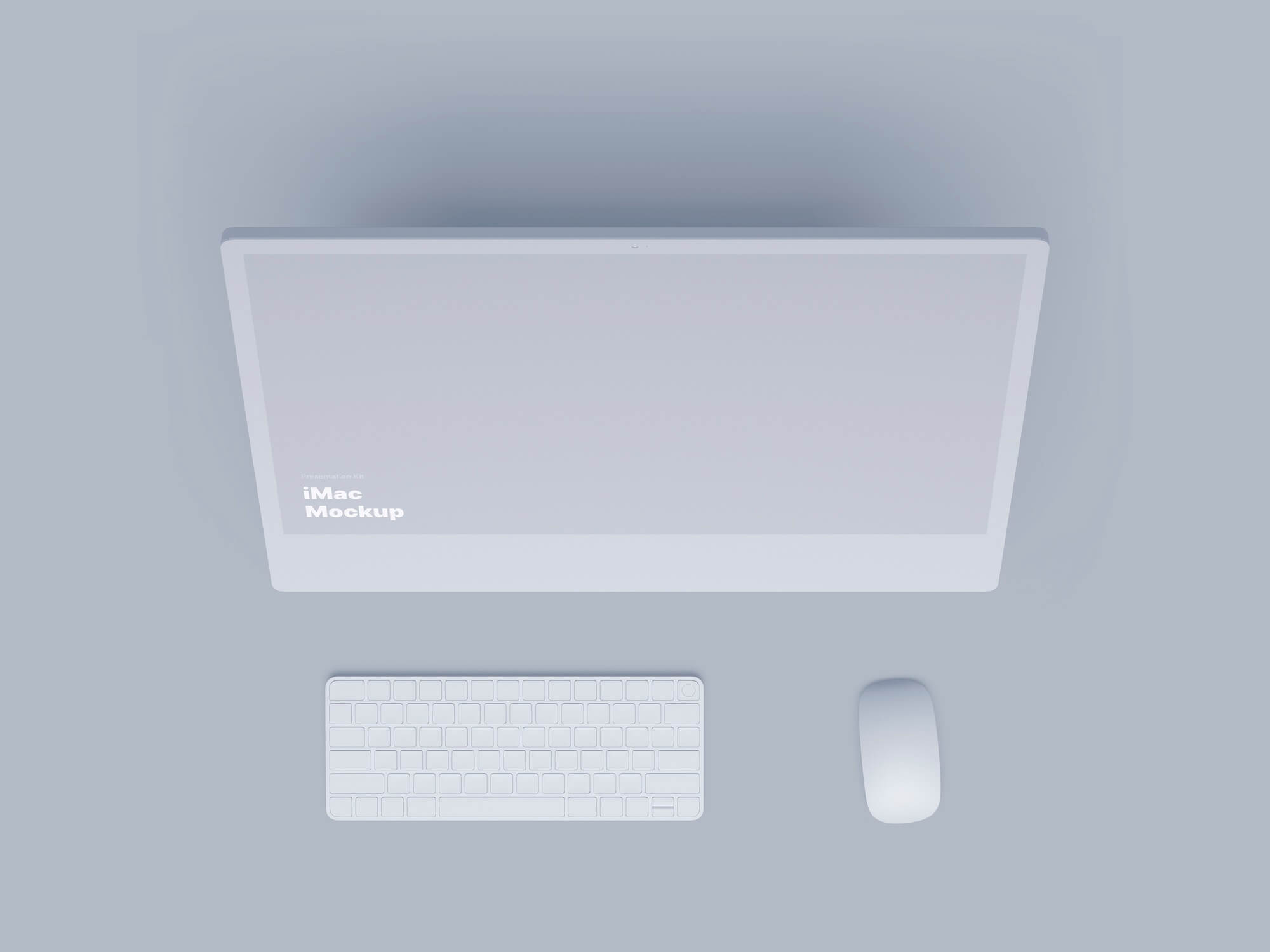 iMac 24-inch Clay Mockups, Scene 10 | Figma, Sketch, Photoshop
