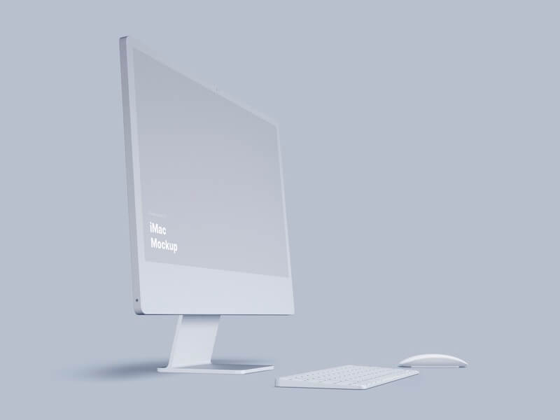 iMac 24-inch Clay Mockups, Scene 12 | Figma, Sketch, Photoshop