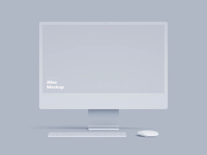 iMac 24-inch Clay Mockups, Scene 13