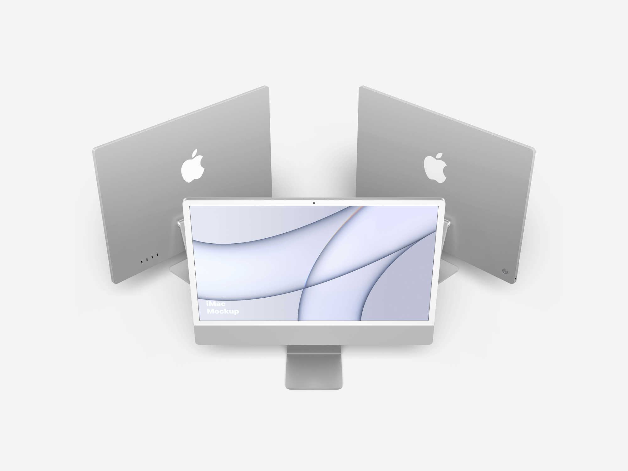 iMac 24-inch Realistic Mockups, Scene 15 | Figma, Sketch, Photoshop