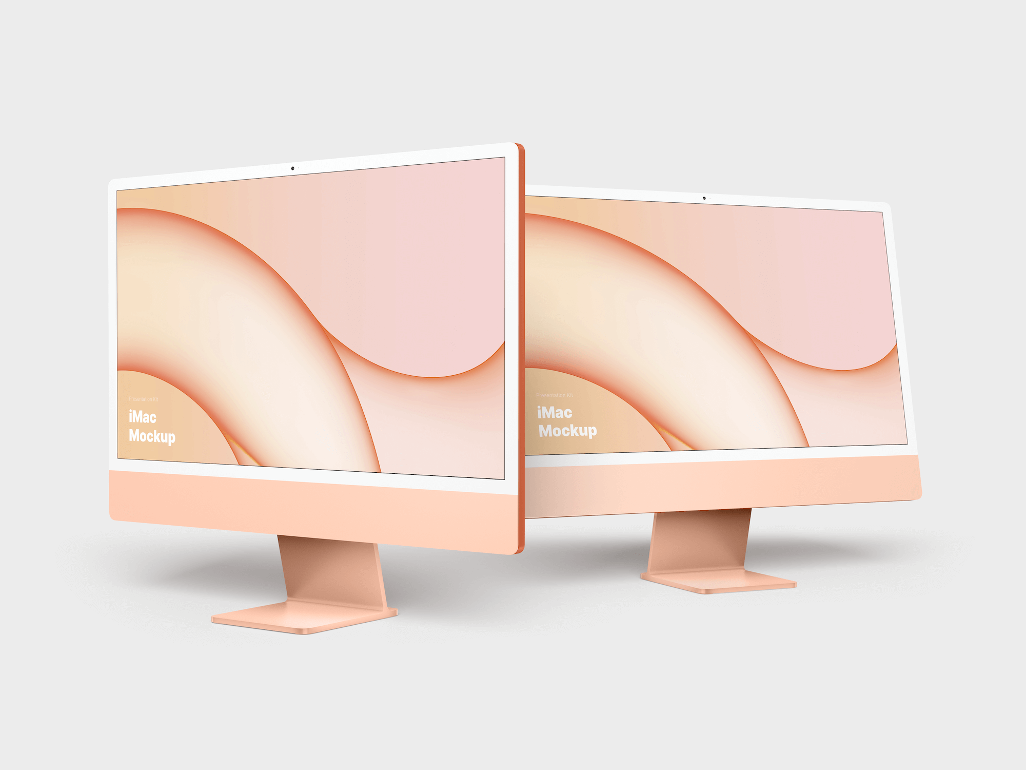 iMac 24-inch Realistic Mockups, Scene 12 | Figma, Sketch, Photoshop