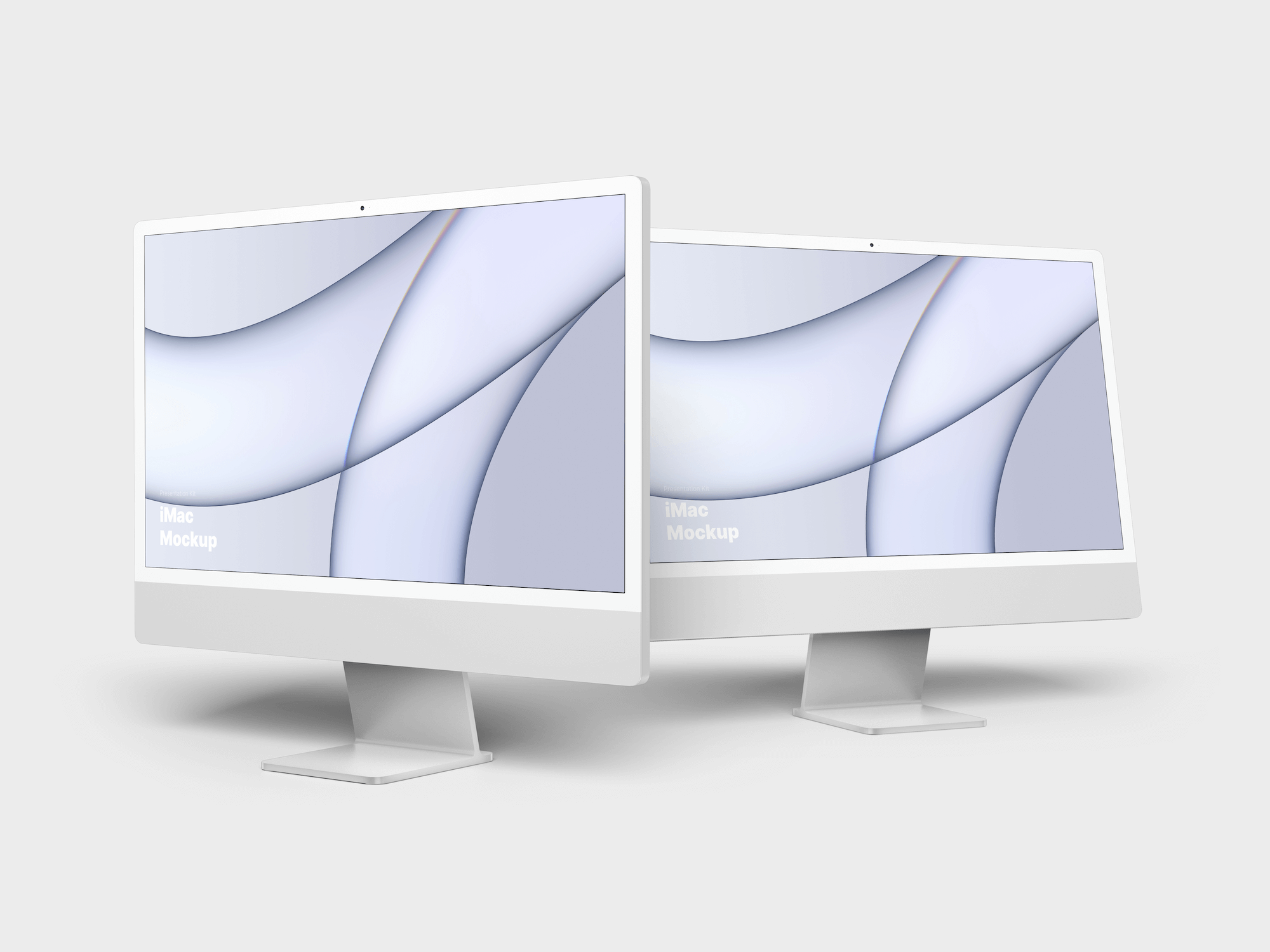 iMac 24-inch Realistic Mockups, Scene 12 | Figma, Sketch, Photoshop