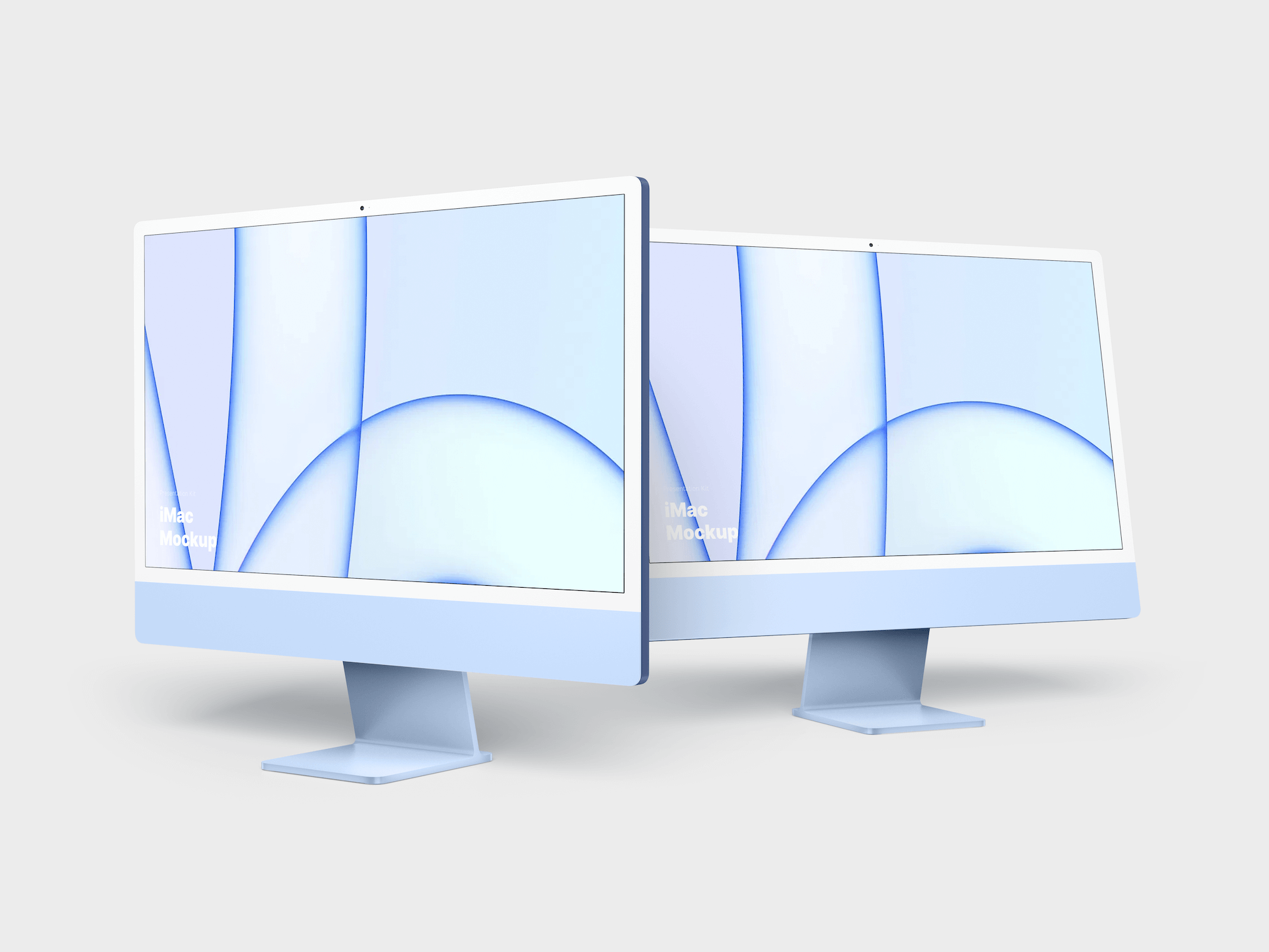 iMac 24-inch Realistic Mockups, Scene 12 | Figma, Sketch, Photoshop