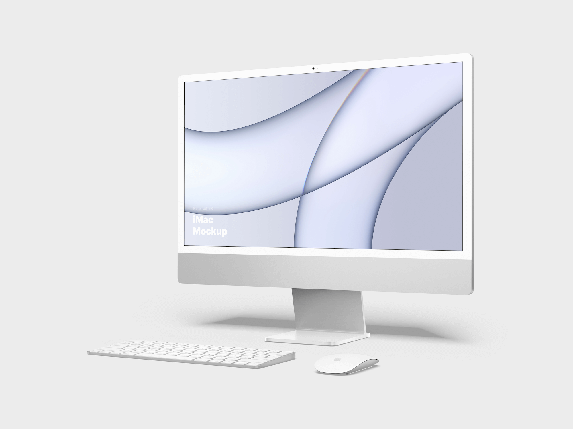 iMac 24-inch Realistic Mockups, Scene 06 | Figma, Sketch, Photoshop