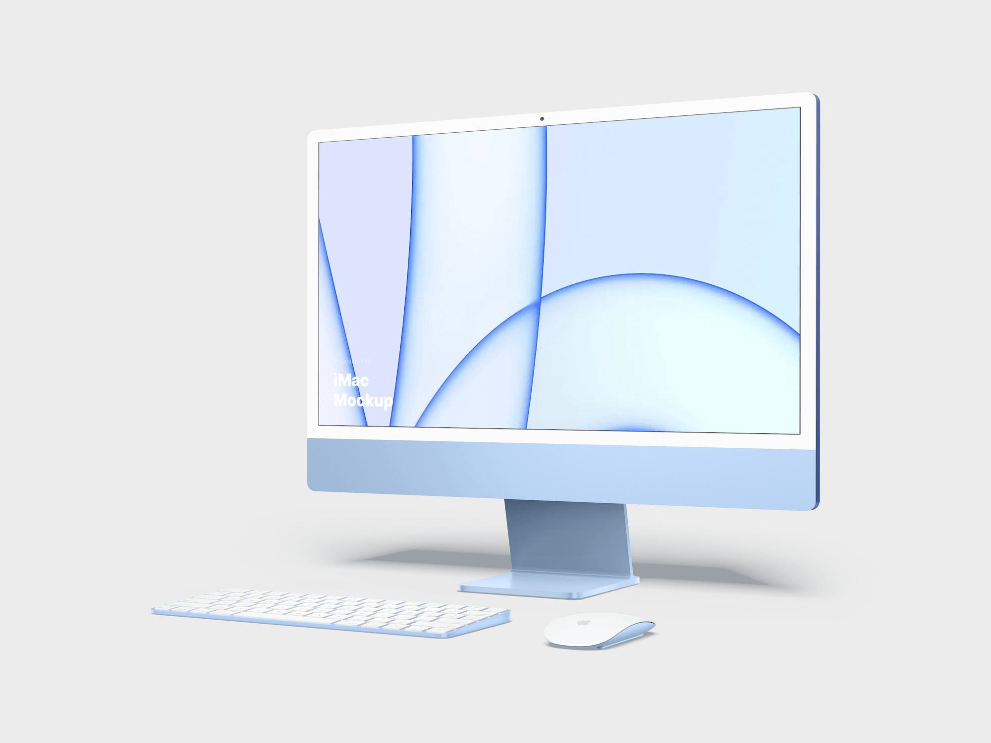 iMac 24-inch Realistic Mockups, Scene 06 | Figma, Sketch, Photoshop