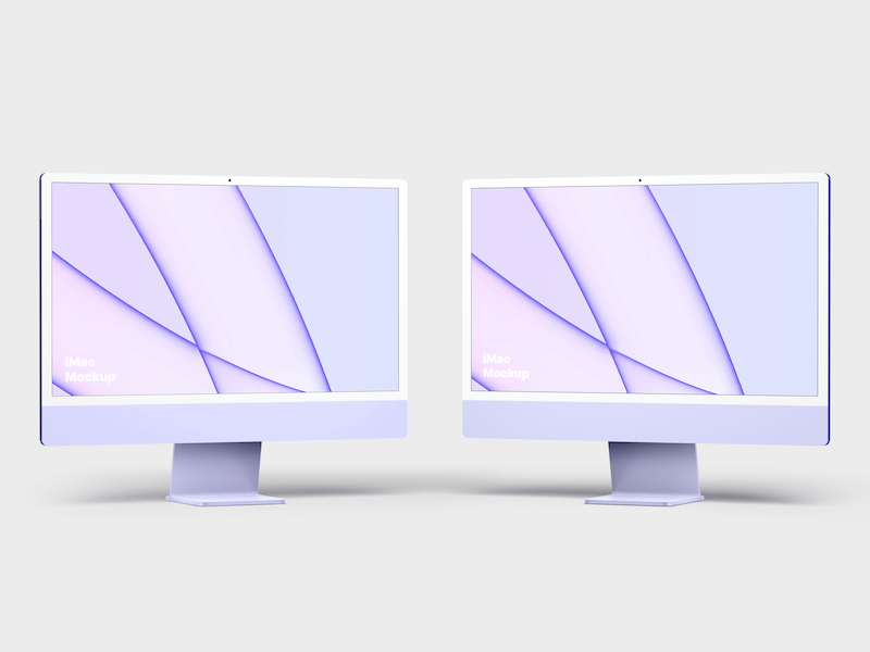 iMac 24-inch Clay Mockups, Scene 09 | Figma, Sketch, Photoshop