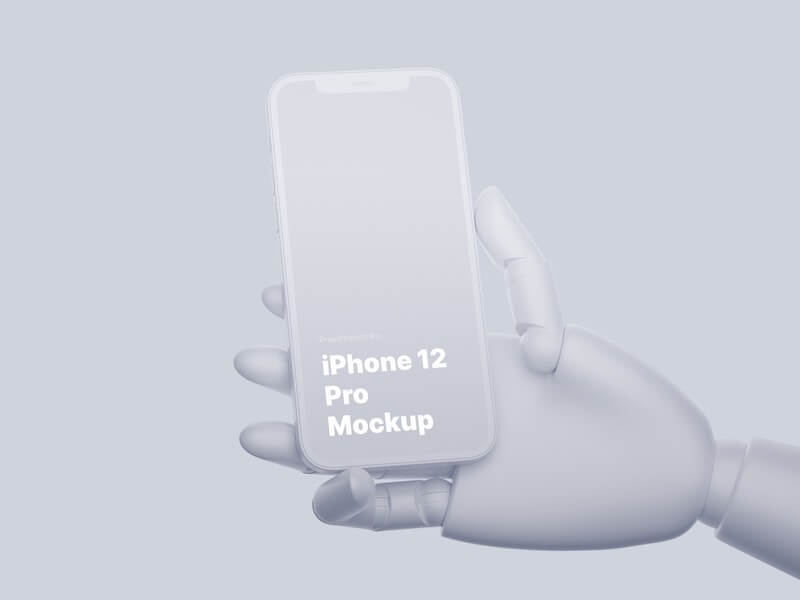 Wooden Hands iPhone 12 Pro Clay Mockups, Scene 05 | Figma, Sketch ...