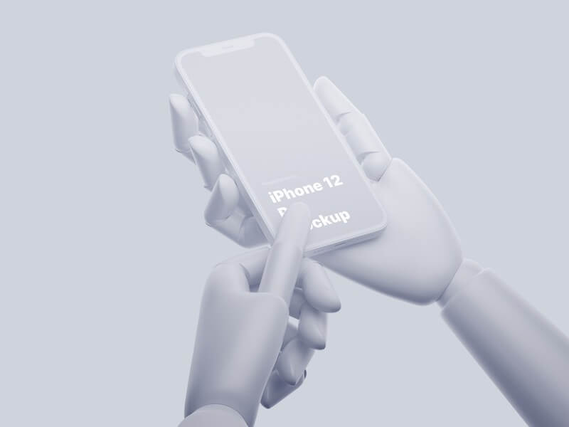 Wooden Hands iPhone 12 Pro Clay Mockups, Scene 06 | Figma, Sketch ...