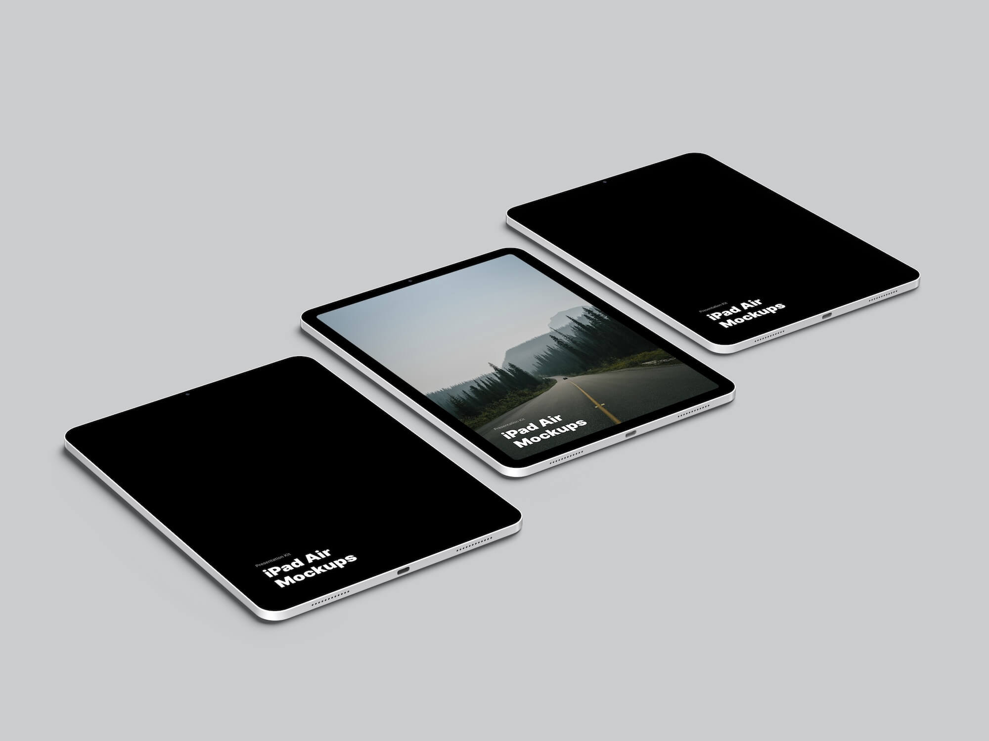 iPad Air (2020) Realistic Mockups, Scene 07 | Figma, Sketch, Photoshop