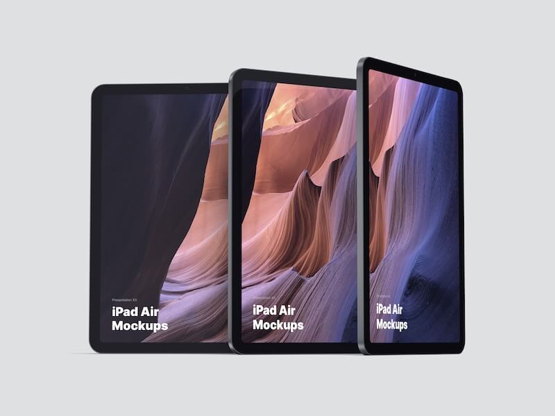 iPad Air (2020) Realistic Mockups, Scene 08 | Figma, Sketch, Photoshop