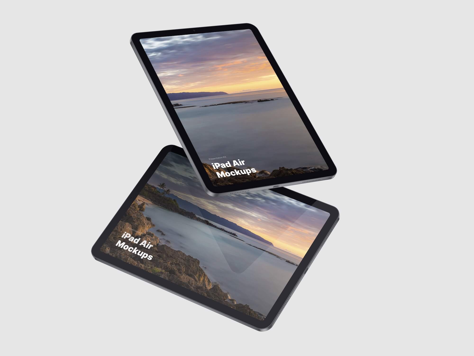 iPad Air (2020) Realistic Mockups, Scene 10 | Figma, Sketch, Photoshop