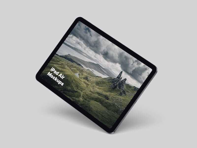 iPad Air (2020) Realistic Mockups, Scene 03 | Figma, Sketch, Photoshop