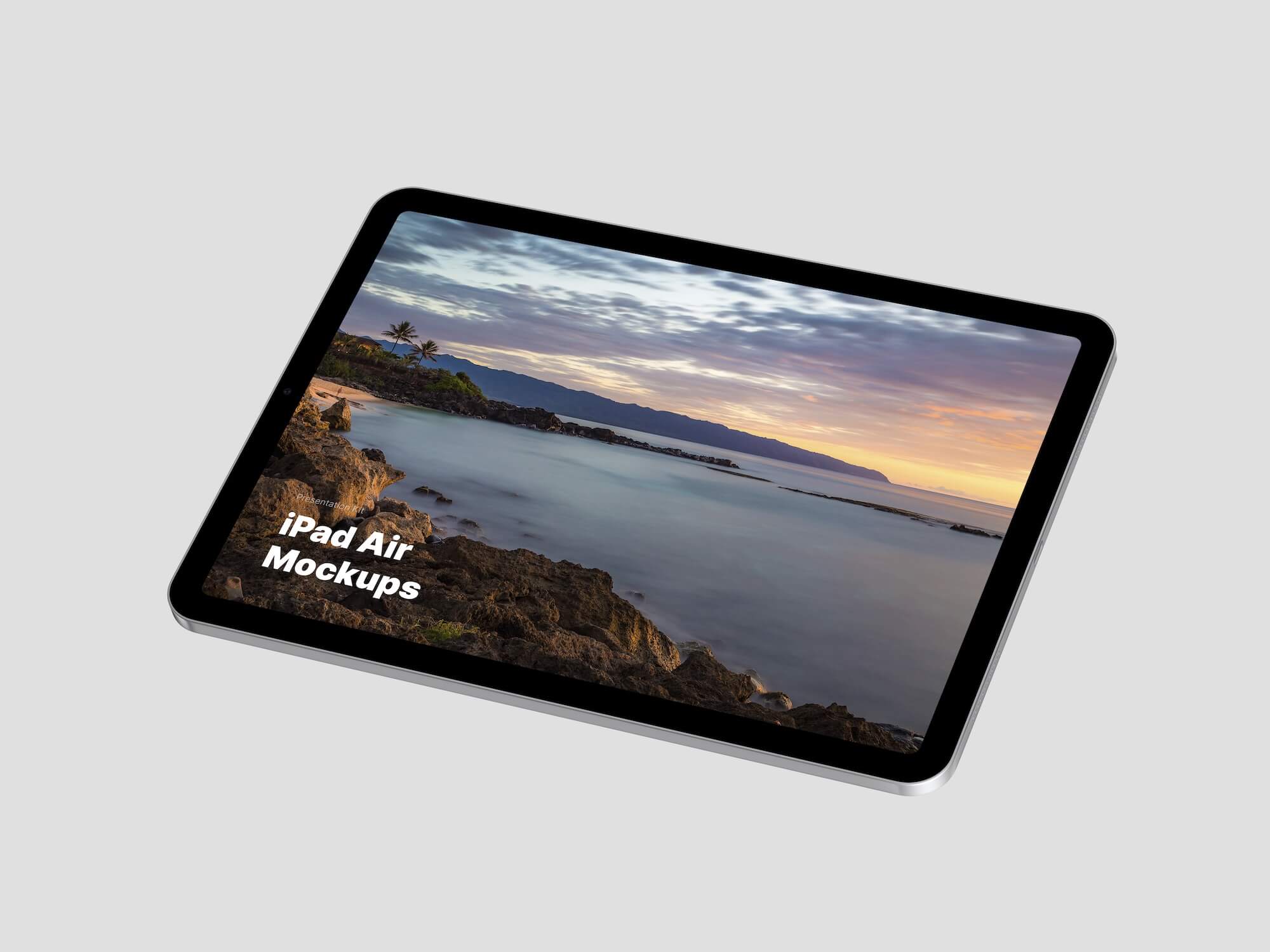 iPad Air (2020) Realistic Mockups, Scene 12 | Figma, Sketch, Photoshop
