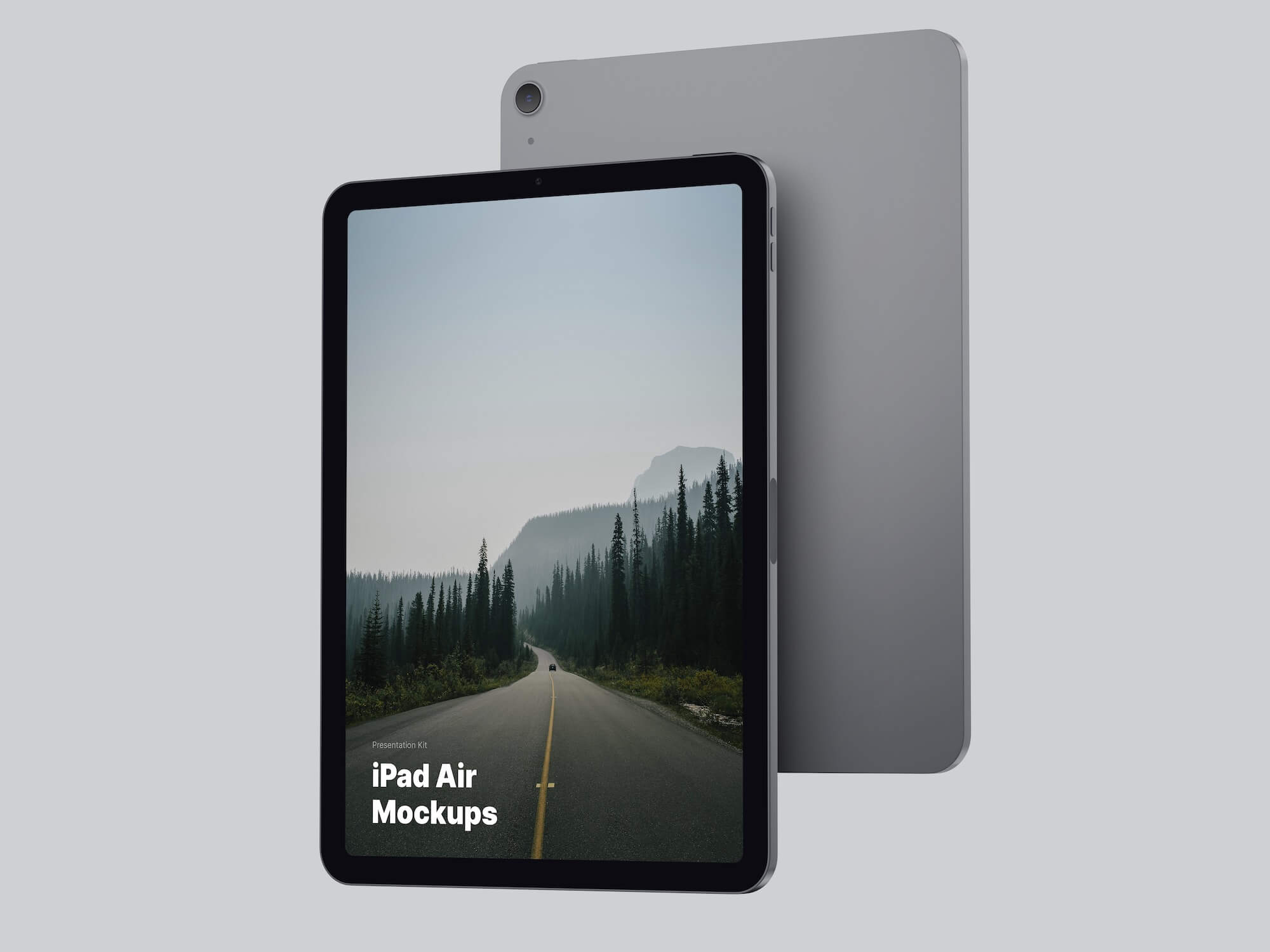 iPad Air (2020) Realistic Mockups, Scene 01 | Figma, Sketch, Photoshop