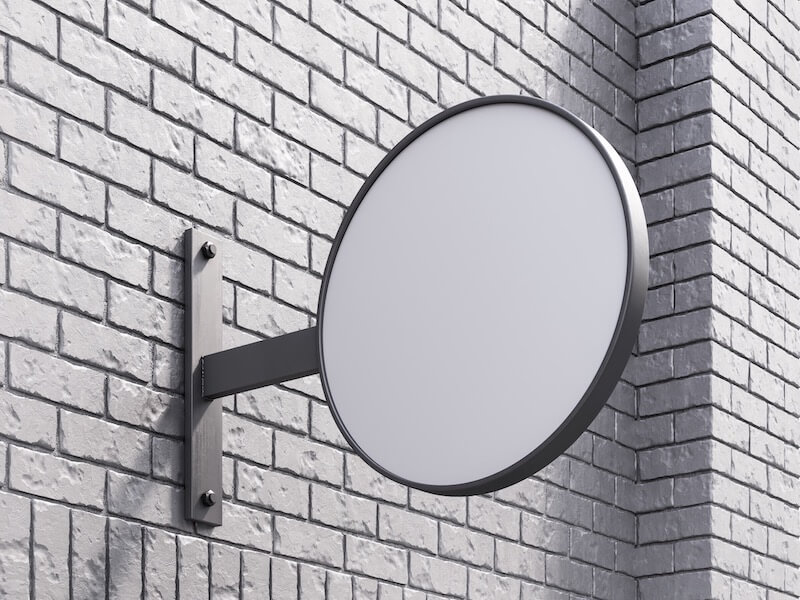 Sign Mockup, Metal-Paint, Scene 04 | Photoshop