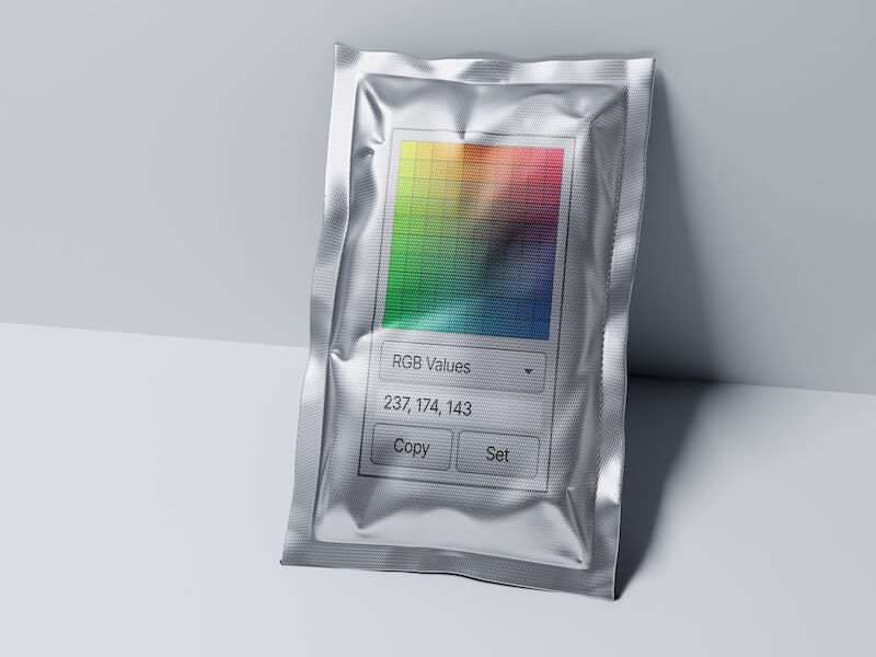 Metallic Package Mockup, Scene 06 | Photoshop