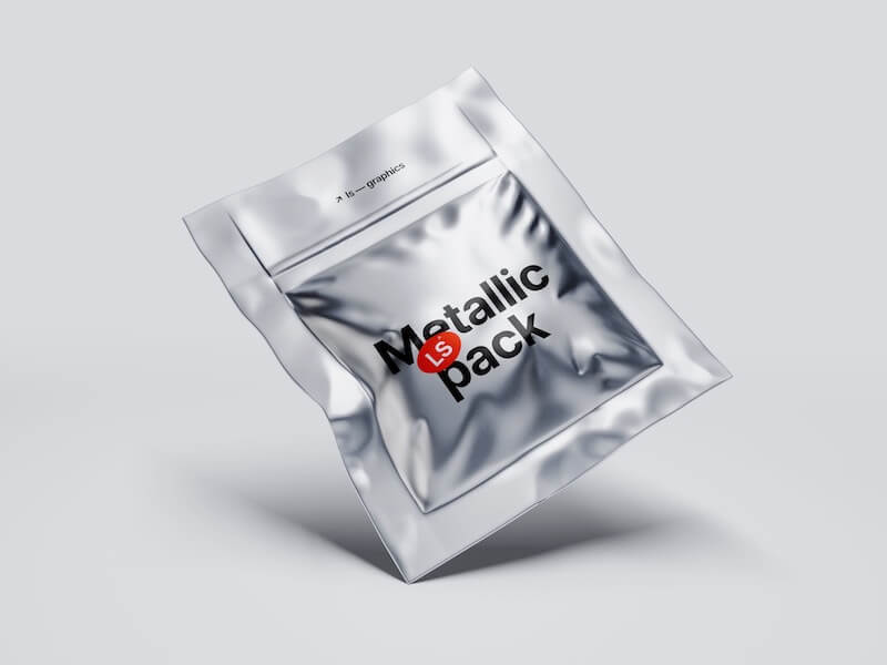 Metallic Package Mockup, Scene 05 | Photoshop