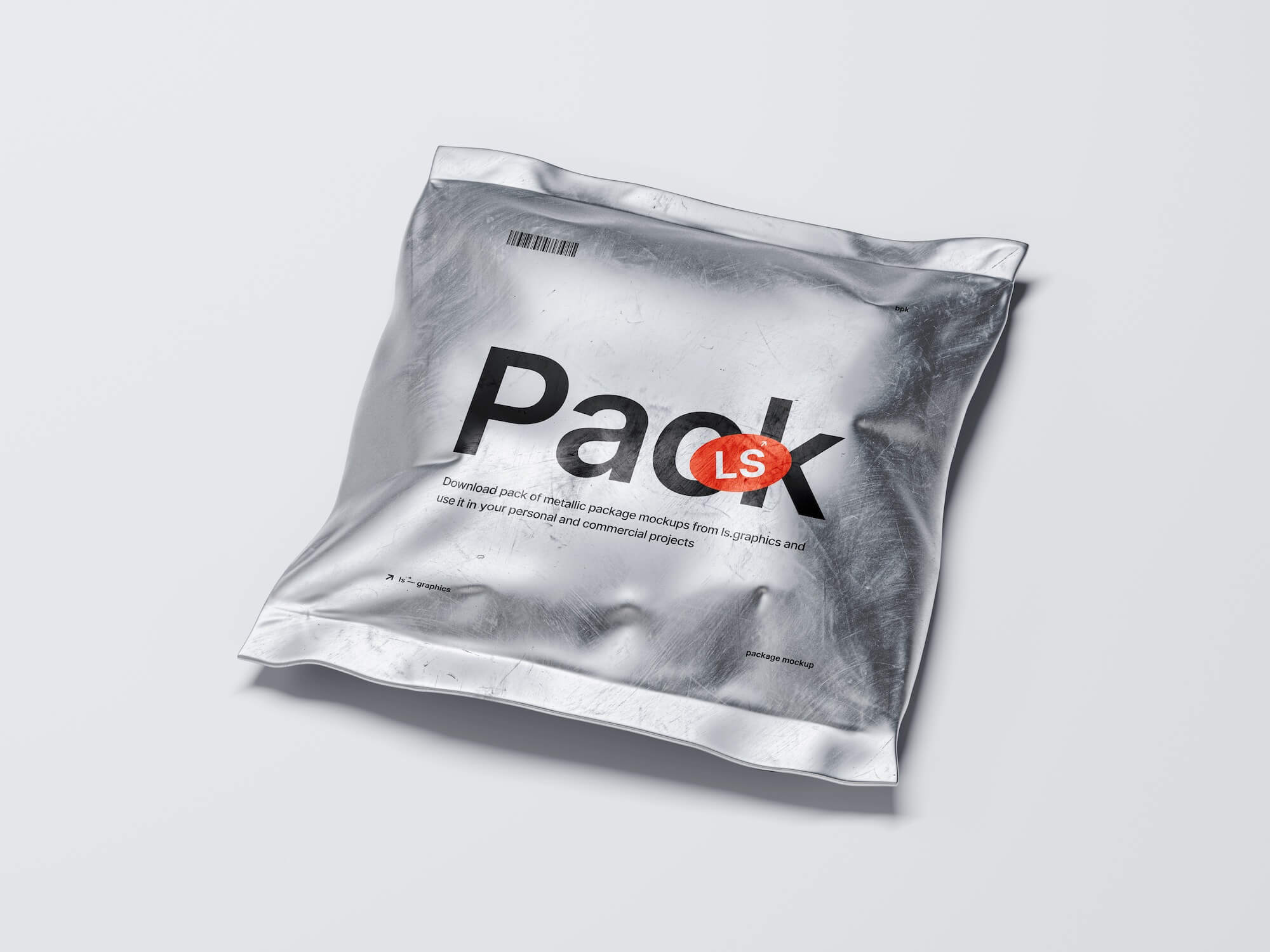 Metallic Package Mockup, Scene 06 | Photoshop