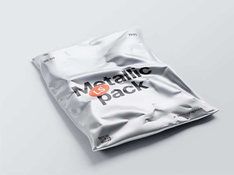 Metallic Package Mockup, Scene 01 | Photoshop