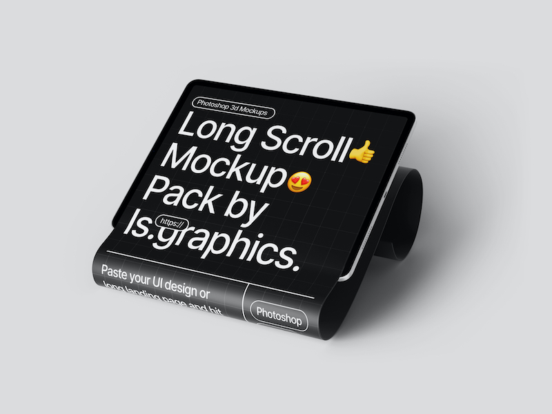 Long Scroll Mockups, Scene 35 | Photoshop