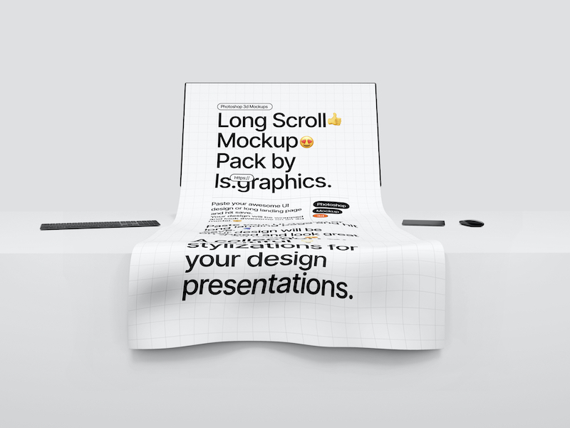 Long Scroll Mockups, Scene 29 | Photoshop