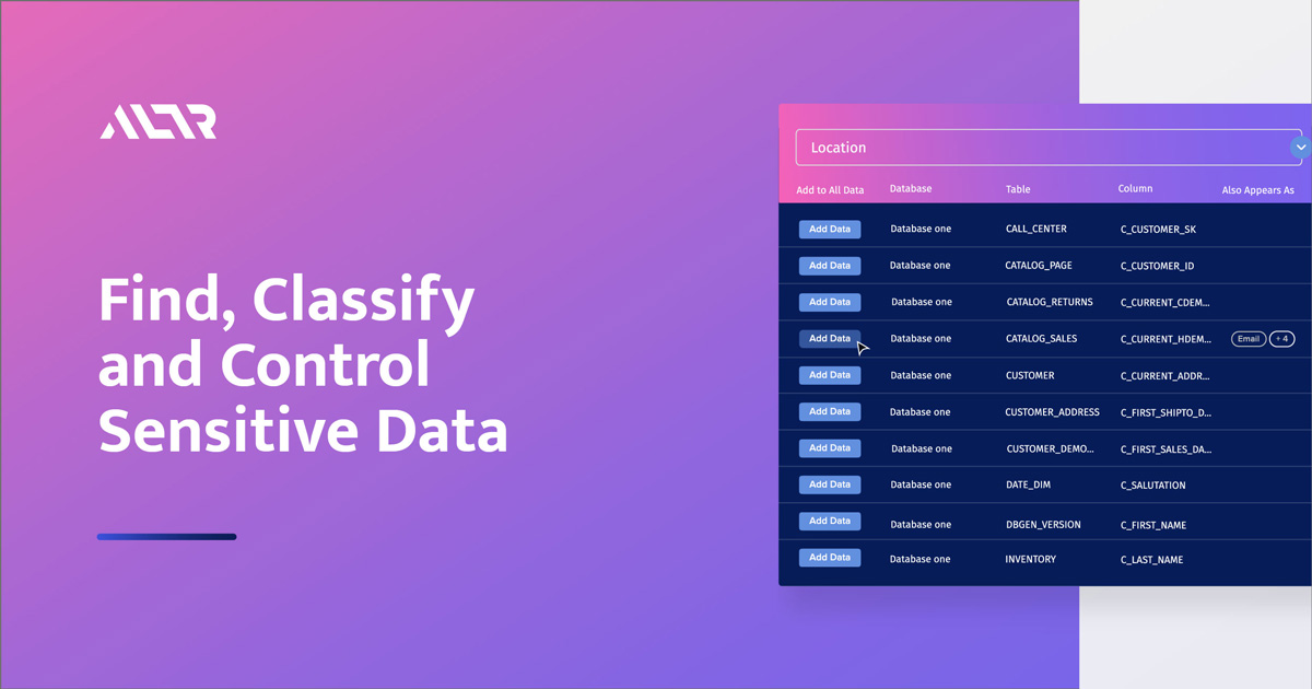 ALTR | Find, Classify and Control Sensitive Data