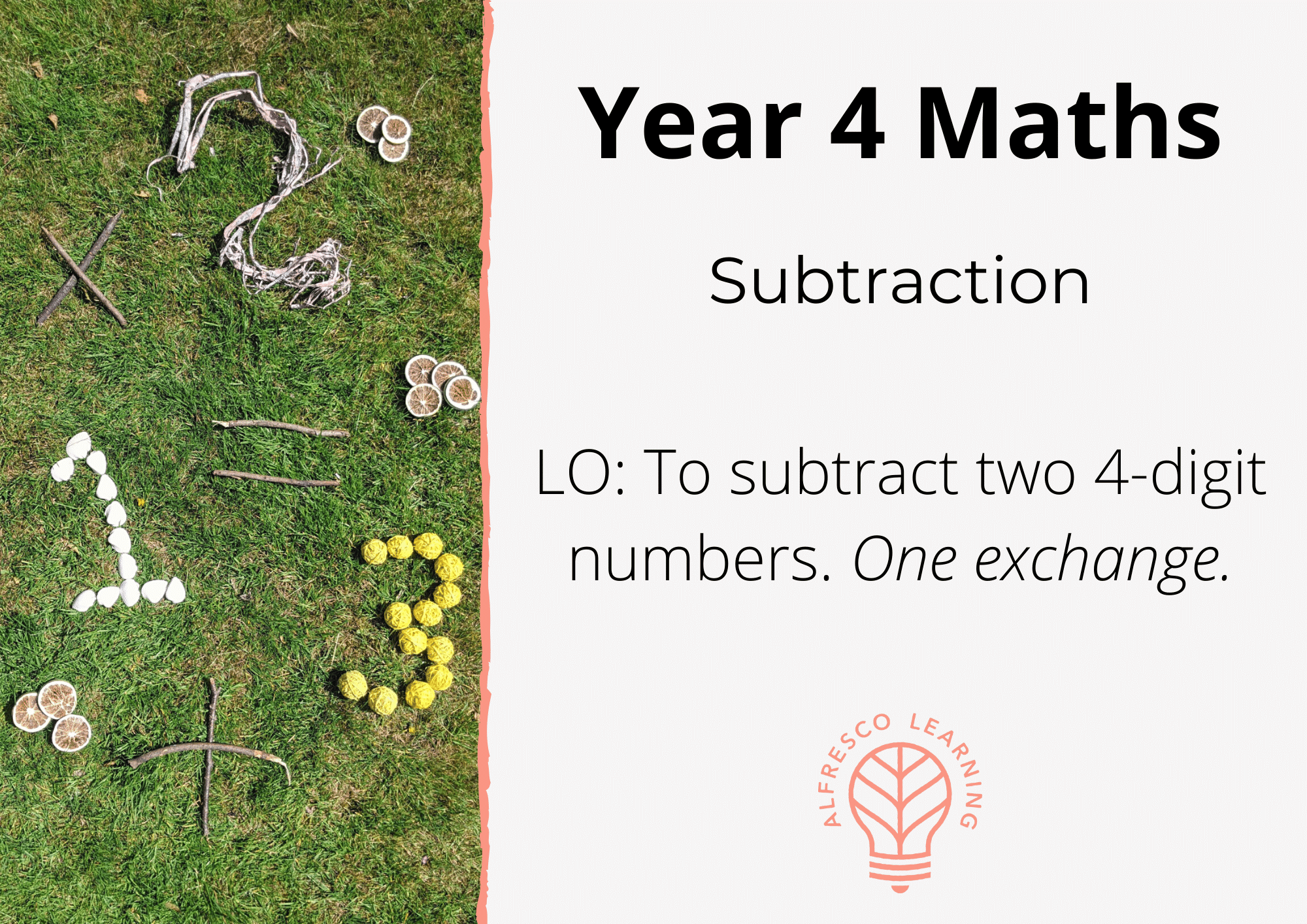 Taking Year 4 - Subtraction Outdoors