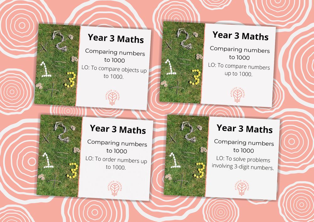 Taking Year 3 - Comparing numbers to 1000 Outdoors