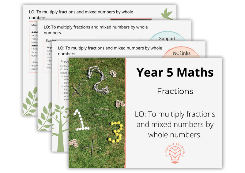 Taking Year 5 - Fractions Outdoors