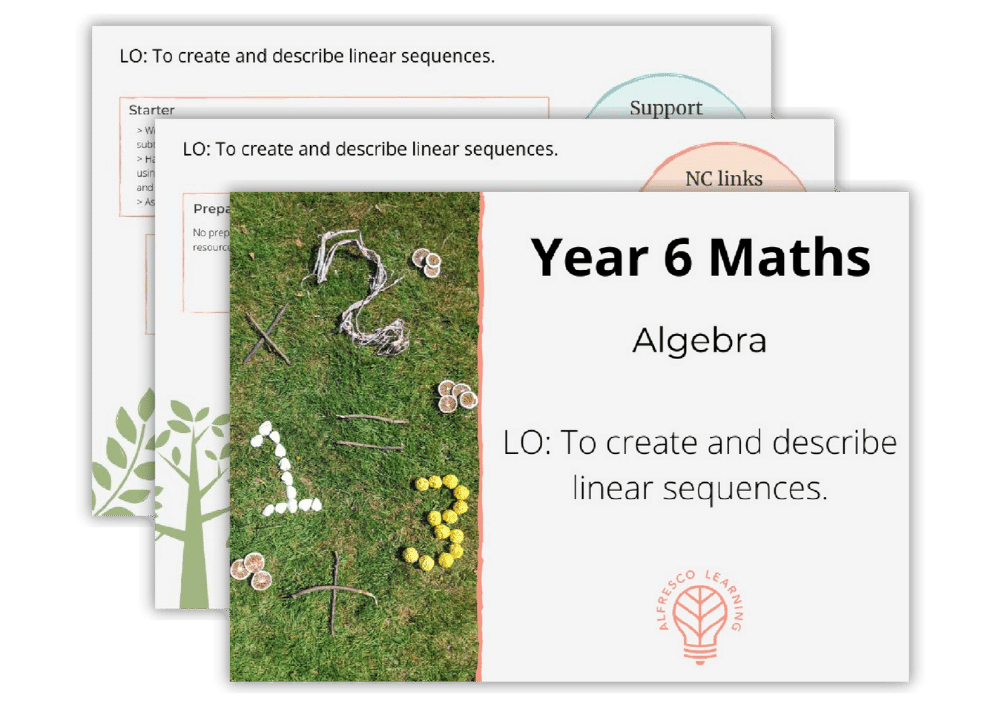 Taking Year 6 - Algebra Outdoors