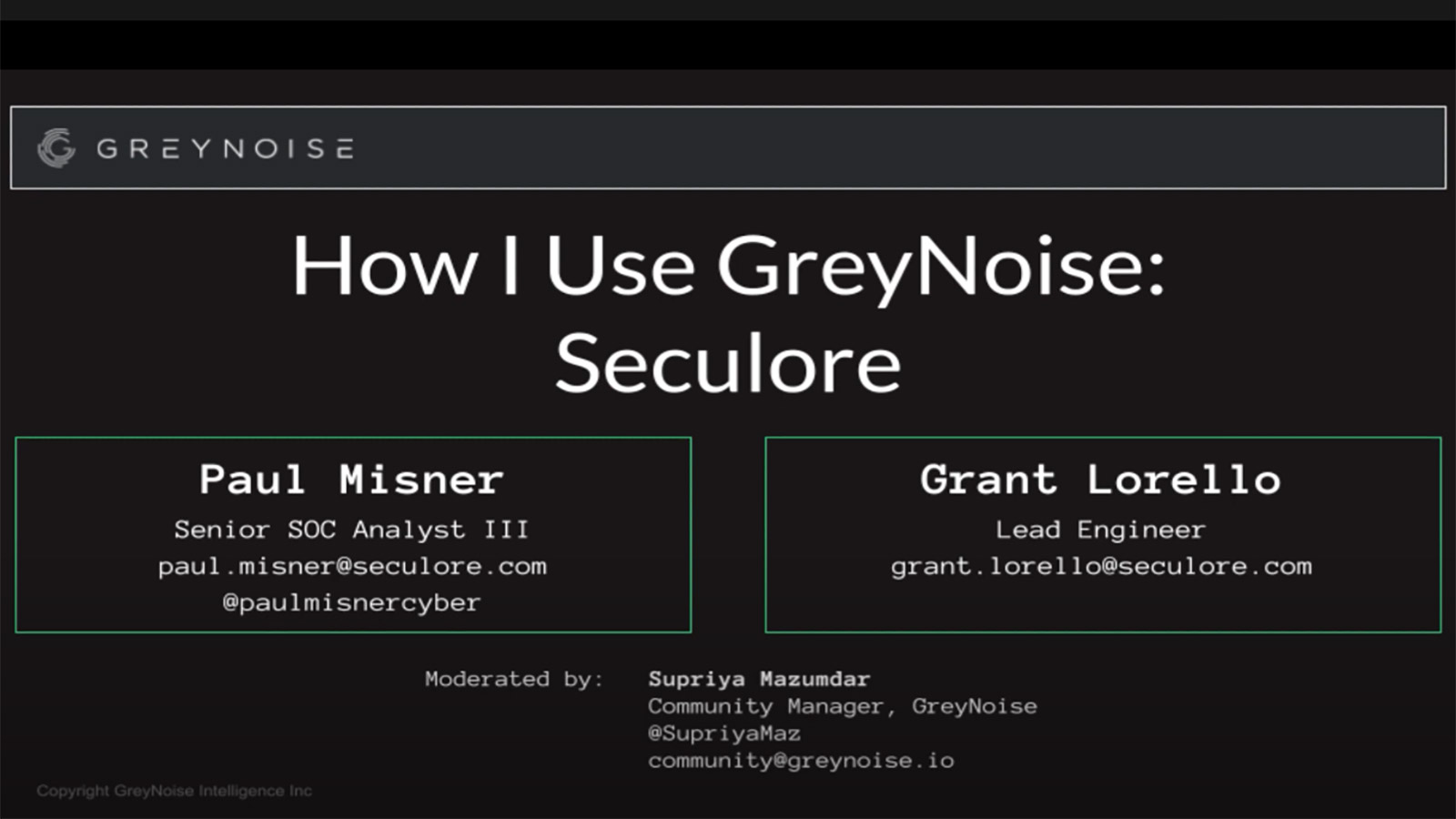 How I Use GreyNoise - Seculore