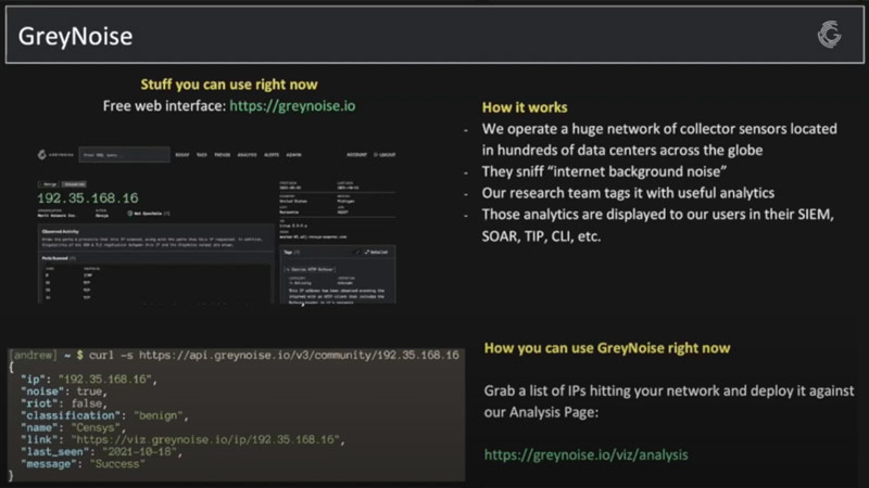 GreyNoise resources include white papers, case studies, podcasts, and videos