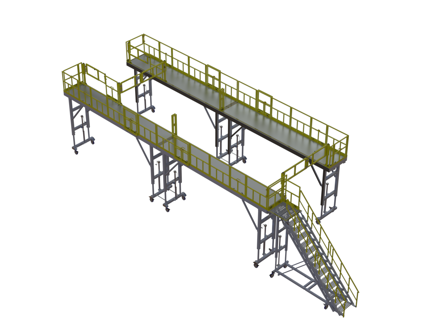 Work Platforms for Electric Bus Roof Access