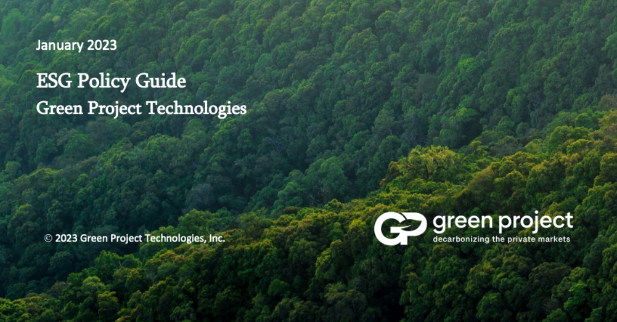Resource: ESG Policy Guide Template | Green Project Technologies