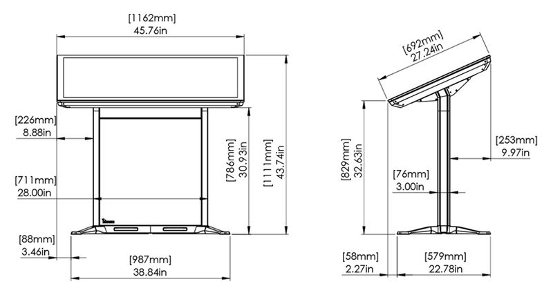 Drafting II - Drafting Style Touch Table Kiosk by Ideum