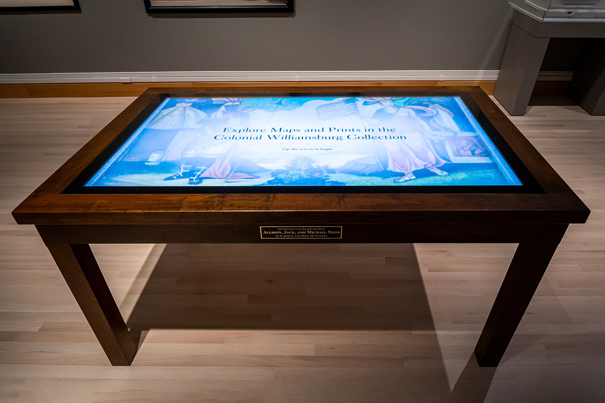 Colonial Williamsburg Digital Map Explorer Exhibit