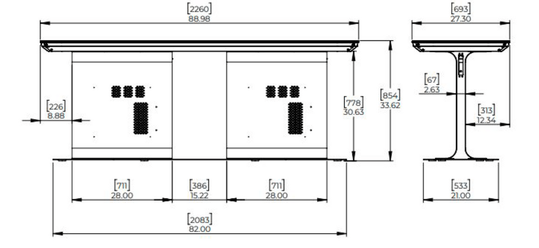 Pano Dual 49 - PCAP Dual Screen Touch Table