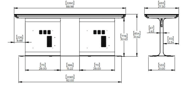 Pano Dual 49 - PCAP Dual Screen Touch Table