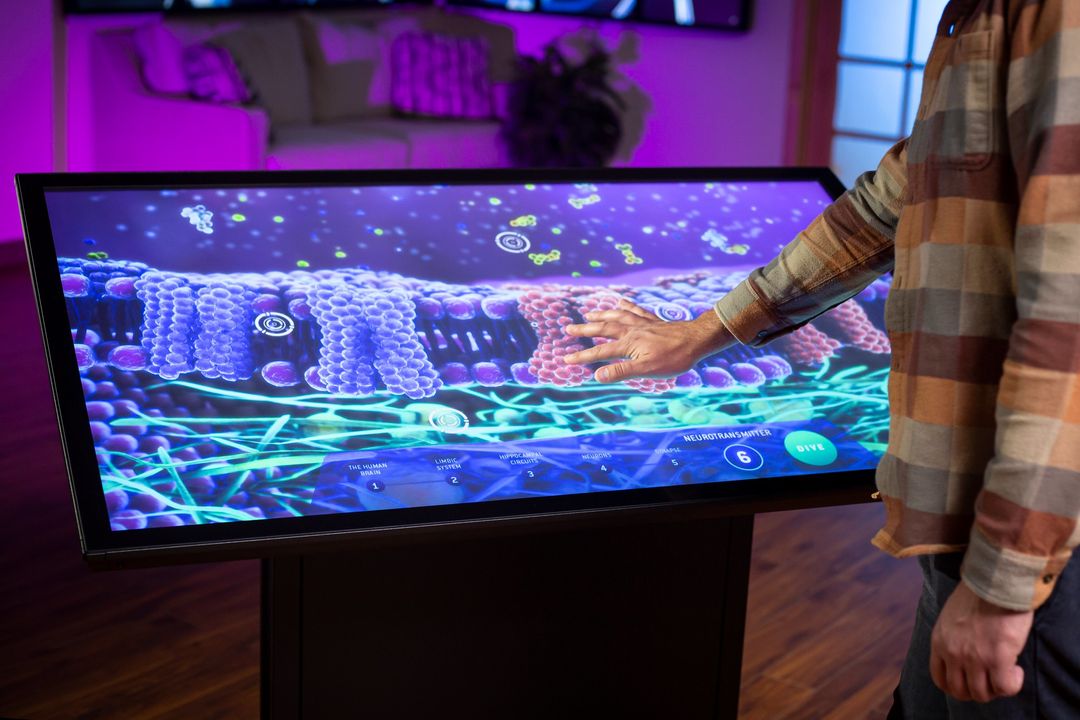 Drafting II - Drafting Style Touch Table Kiosk by Ideum